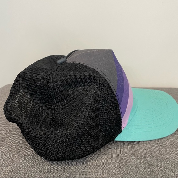Ariat | Accessories | Ariat Colorblock Stripe Snapback Baseball Hat Blue Purple Black | Poshmark